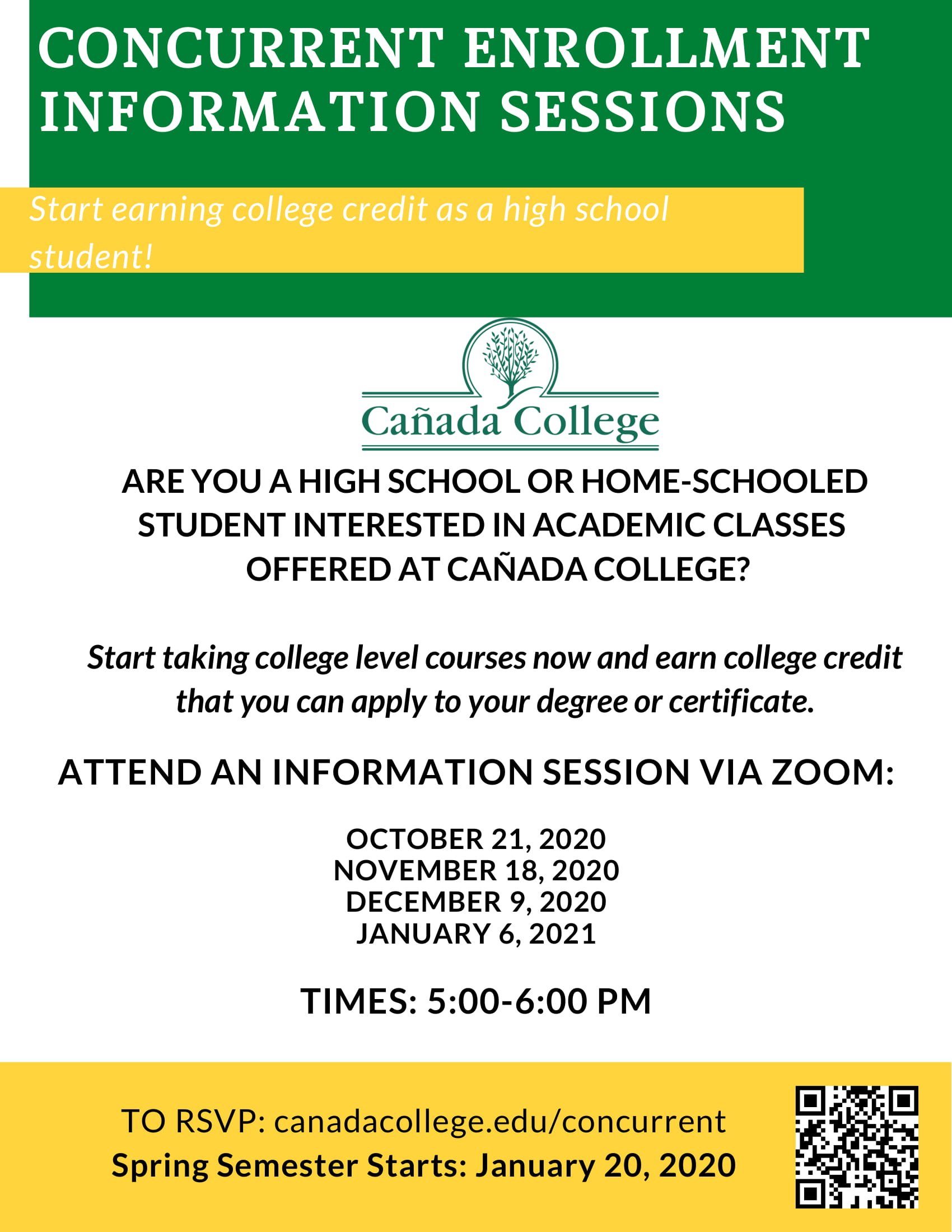 Overview | Concurrent Enrollment | Cañada College