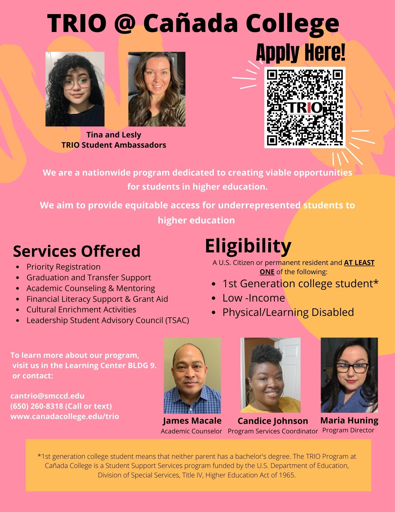 Cañada College's TRIO Student Support Services Program | TRIO Student ...